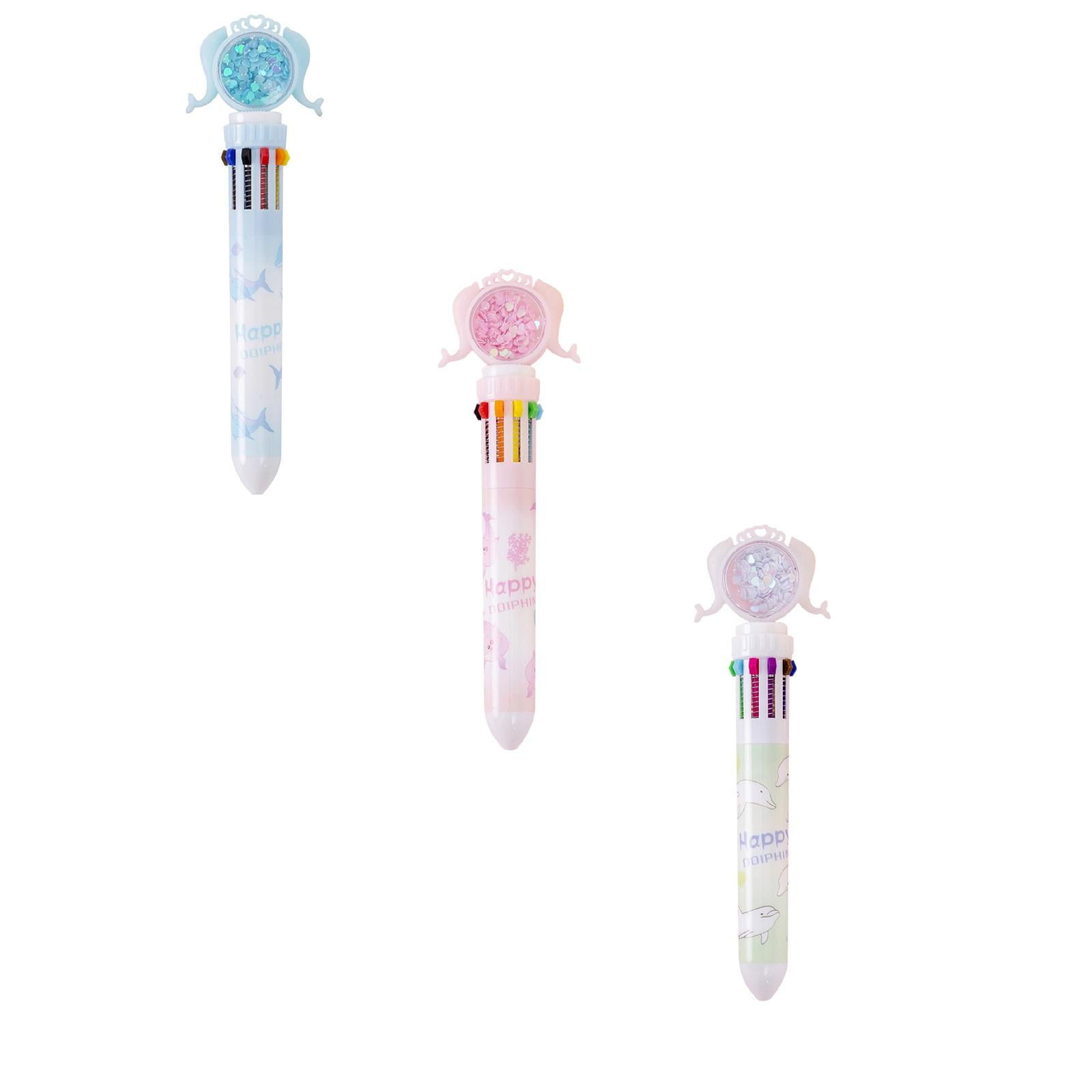 10 Color Ballpoint Pen Color Pen Pen Stationery Creative Little Dolphin ...