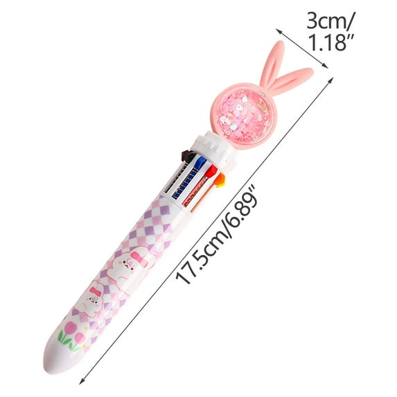 10 Color Ballpoint Pens, Sequin Gel Pens for Students, Multi-Color ...