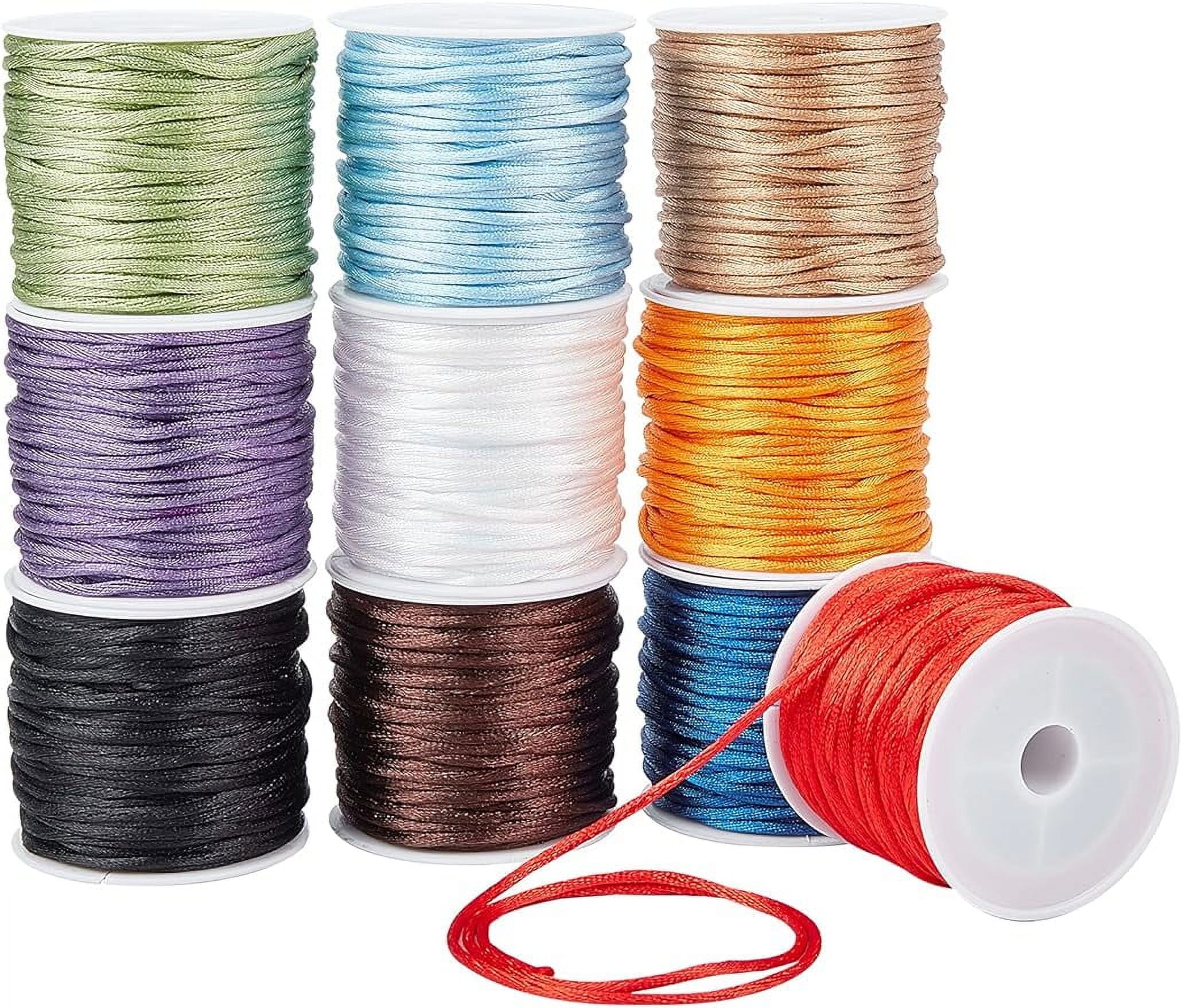 10 Colors 1.5mm Satin Rattail Cord Nylon Cord String Silk Cord Chinese ...