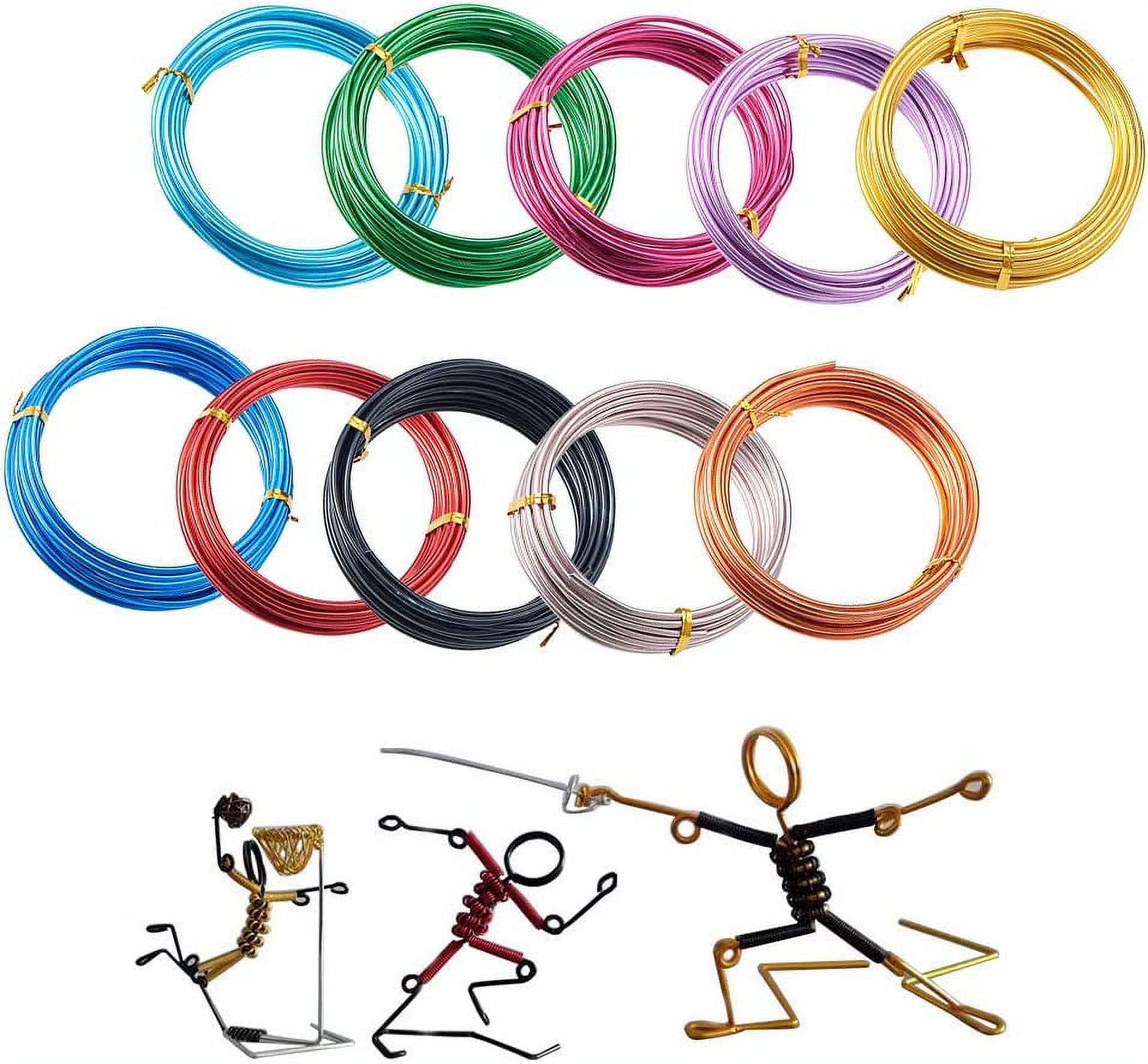 10 Colors 160 Feet Aluminum Wire 9 12 15 18 20 Gauge Bendable Metal ...
