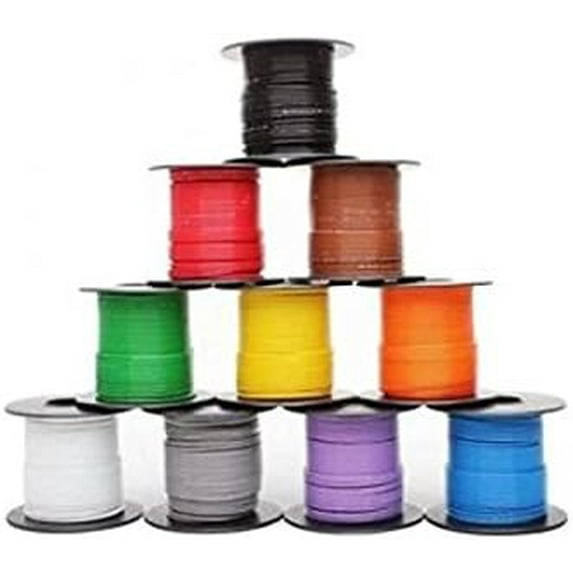 10 Colors 25ft Each Mil-Spec high Temp Wire Cable 16Gauge Tefzel M22759 ...