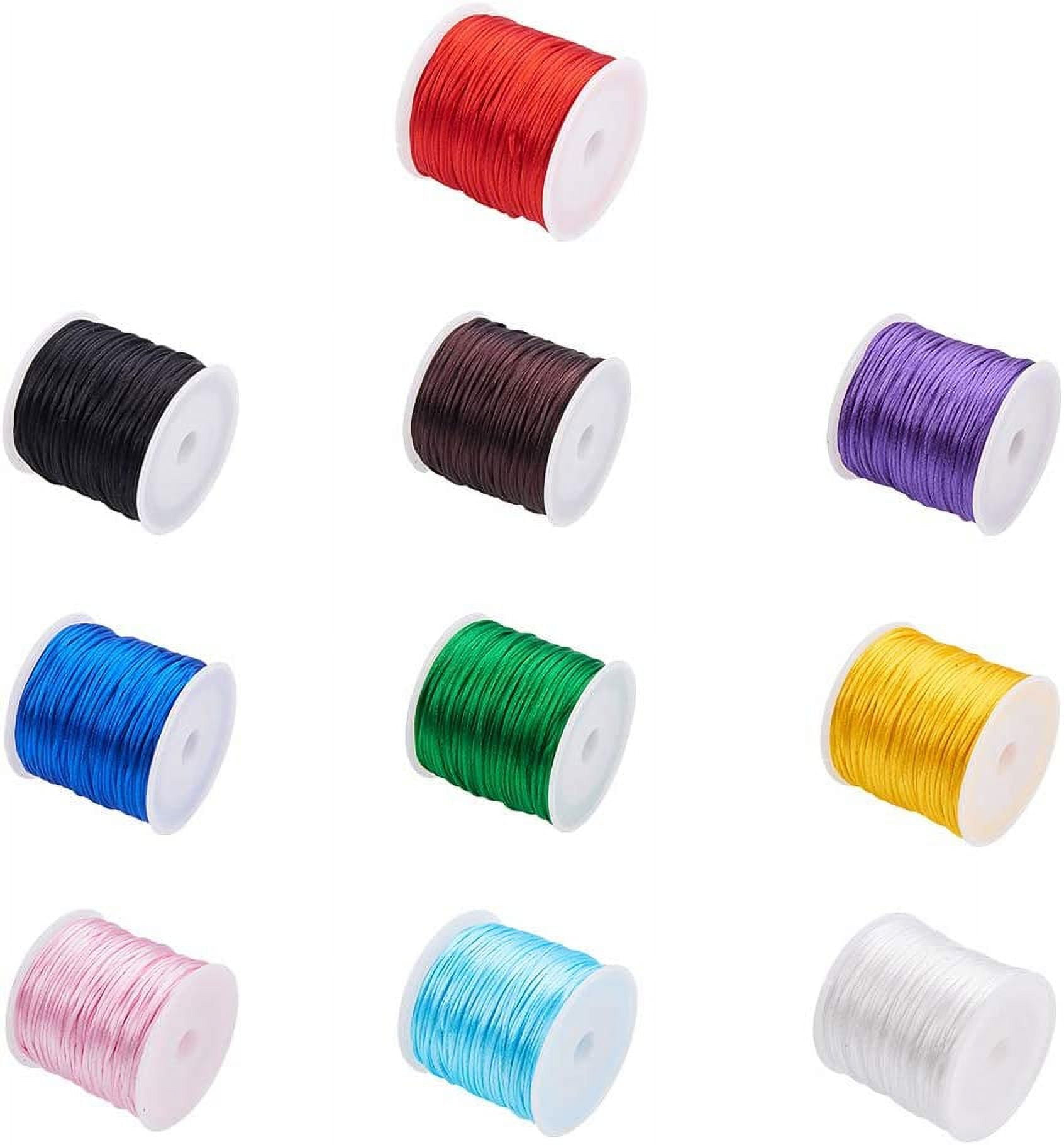 10 Colors 328 Yard Rattail Nylon Cord 1mm Chinese Knotting Cord ...