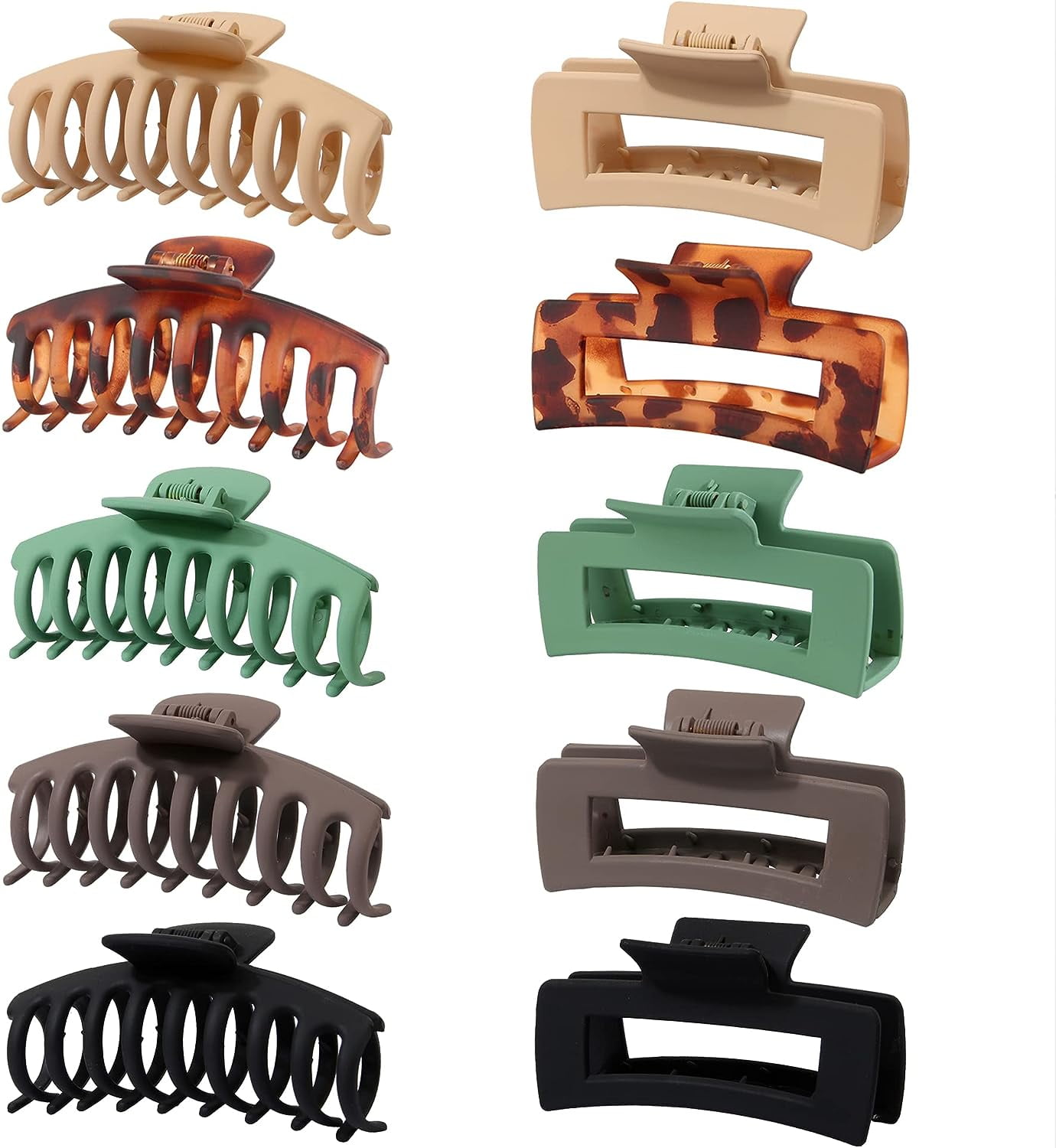 10 Colors 4.3'' Strong Hold Hair Claw Clips，90's Vintage Jaw Clips ...