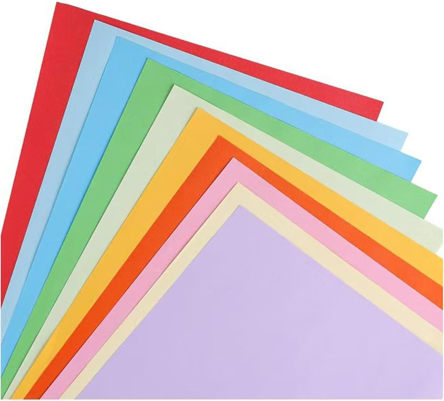 10 Colors Copy Print Paper 8.5X11 Inches,100 Sheets Rainbow A4 Printer ...