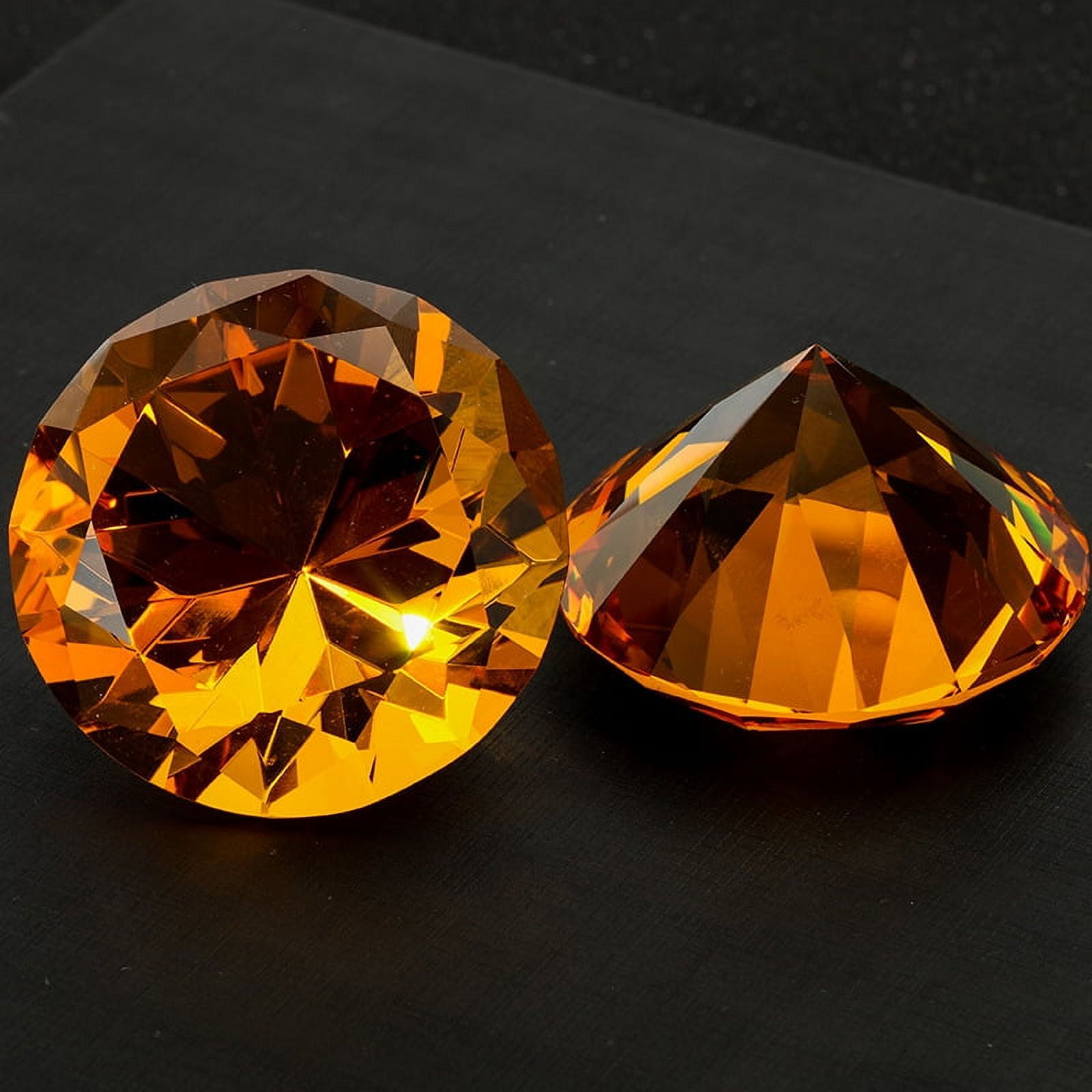 10 Colors Crystal Diamond Shaped Paperweight Decorative Cut Glass Giant ...