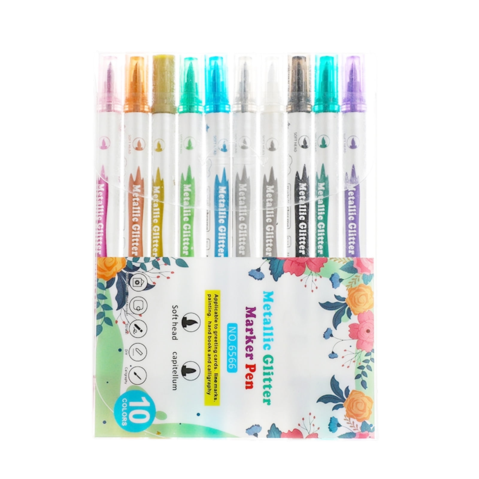 10 Colors DIY Nail Art Liner Pens - Quick-Dry Gel Nail Doodle Markers ...