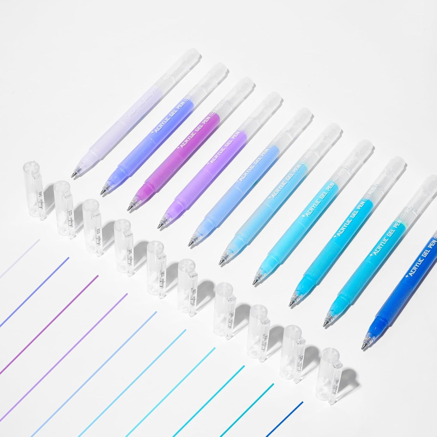 10 Colors Gel Pens, 1.0mm Fine Tip Markers for Canvas, Rock, Glass ...