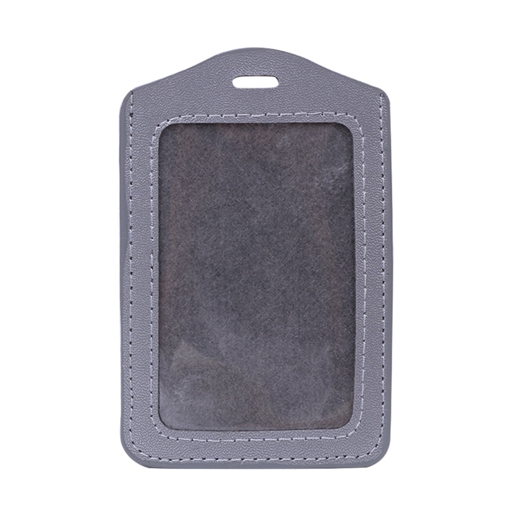 10 Colors ID Window Business Work Card Holder Leather for Case Badge ...