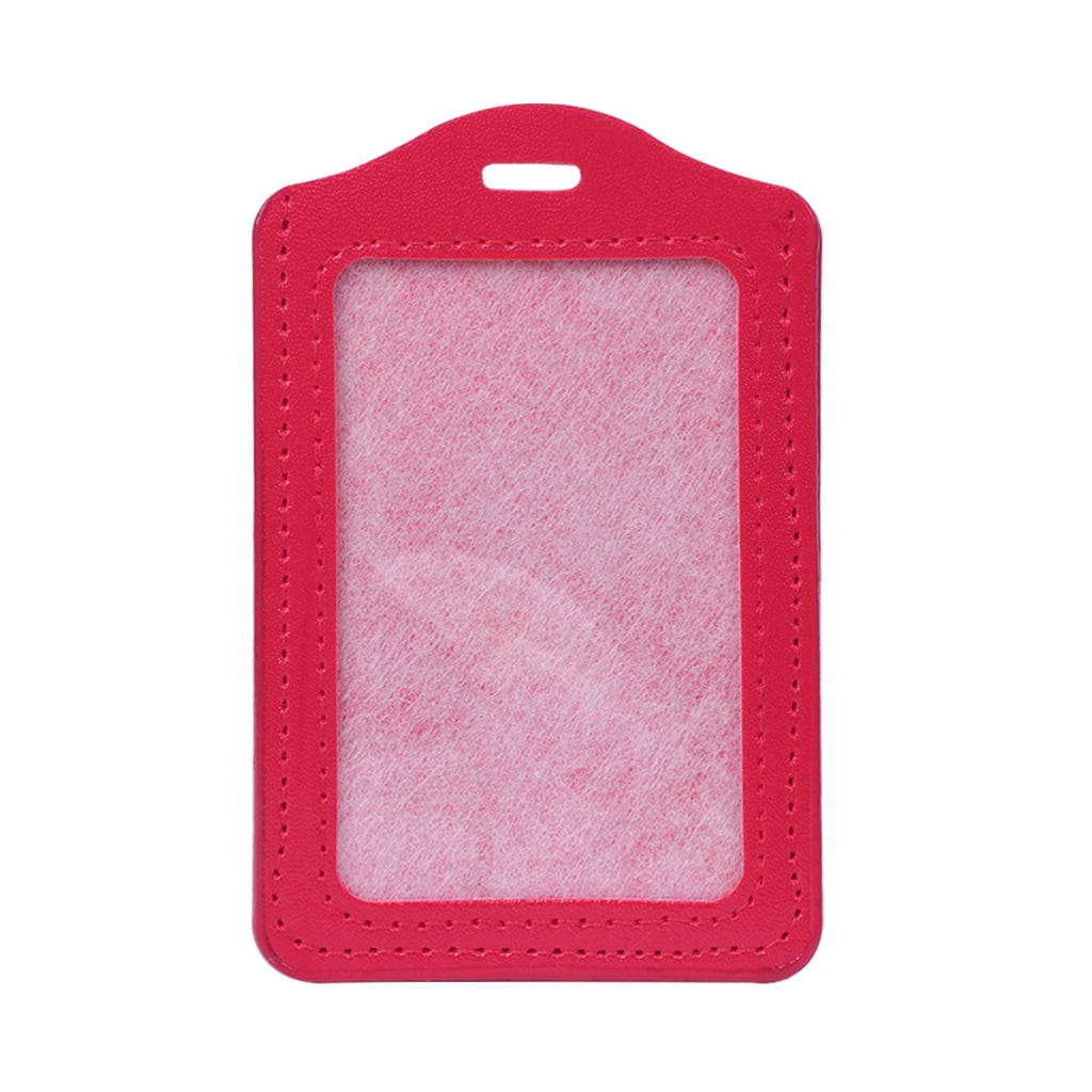 10 Colors ID Window Business Work Card Holder Leather for Case Badge ...