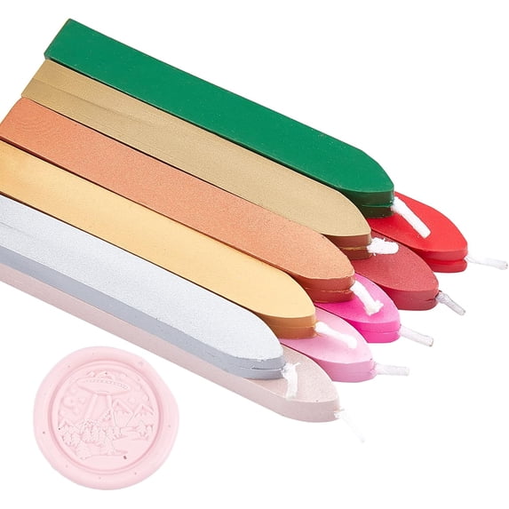 10 Colors Sealing Wax Sticks with Wicks Wax Seal Sticks for Wax Seal ...