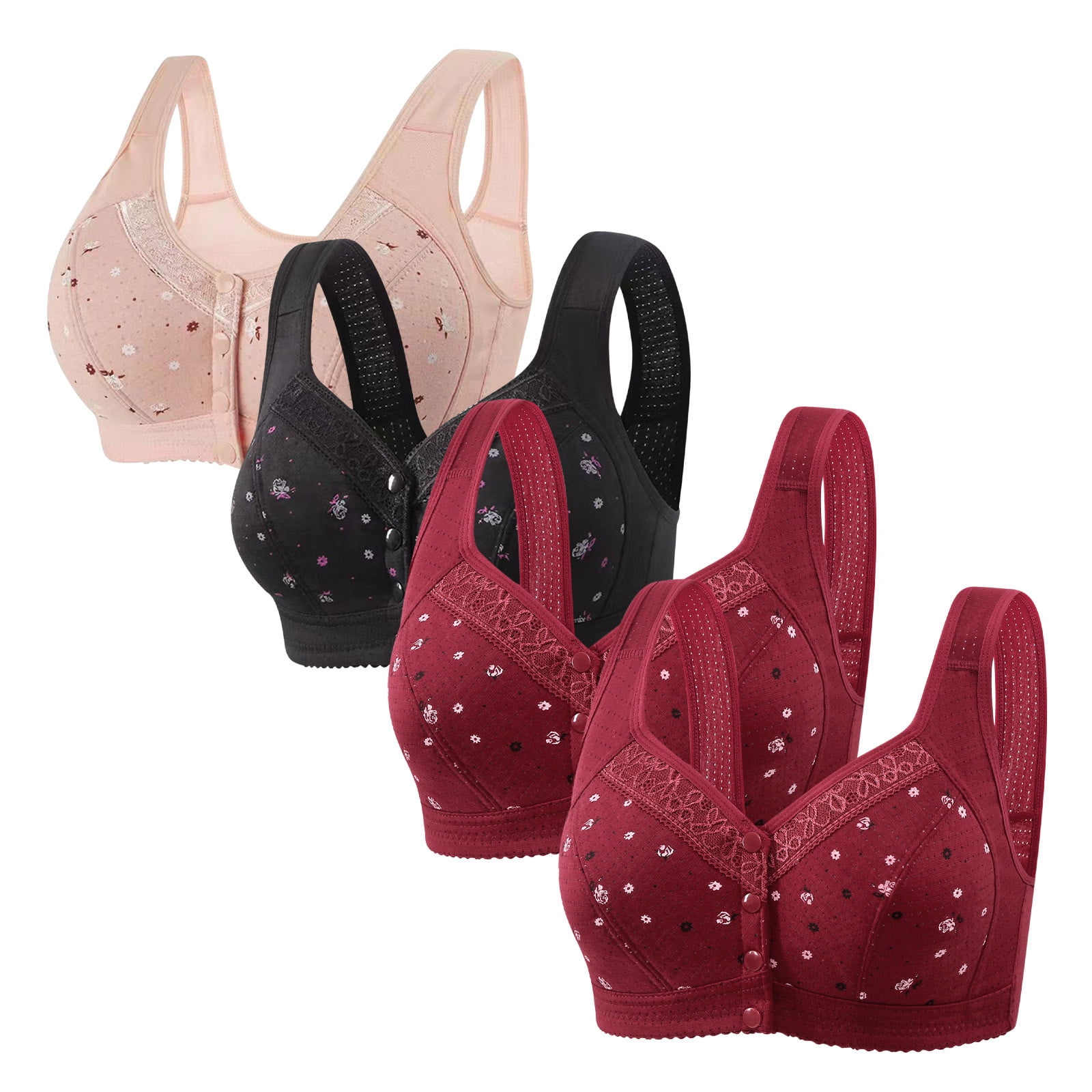 Under 10,Comfortable Lace Bra, Breathable Underwire-Free, Soft Seamless ...