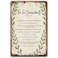 10 Commandment Smetal Tin Sign, Ten Commandment Bible Typographic ...