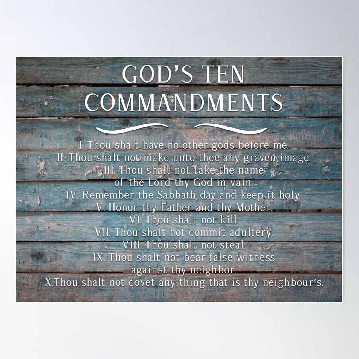 10 Commandments #1 Bible Verse Religious Christian Scripture Canvas ...