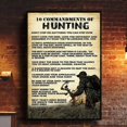 10 Commandments Of Hunting Bow Hunter Poster Home Decor Vintage Art ...