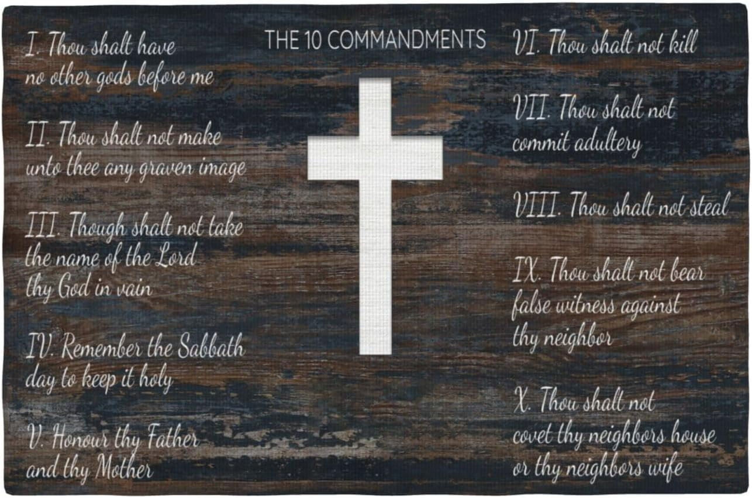 10 Commandments Placemats Set of 4 Christian Religious Table Mats ...