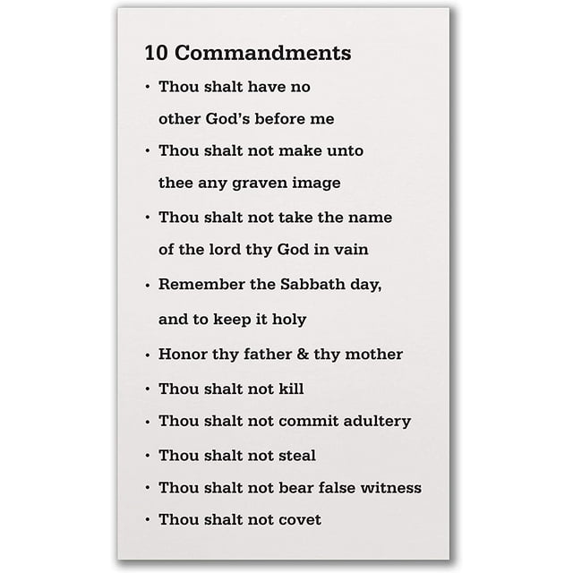 10 Commandments Rustic Wood Sign 12x18 - Walmart.com