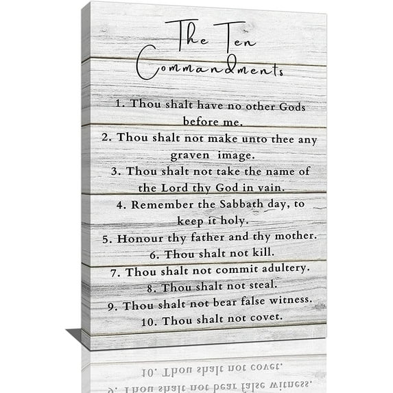 10 Commandments Wall Art Bible Verse Canvas Painting Christian ...