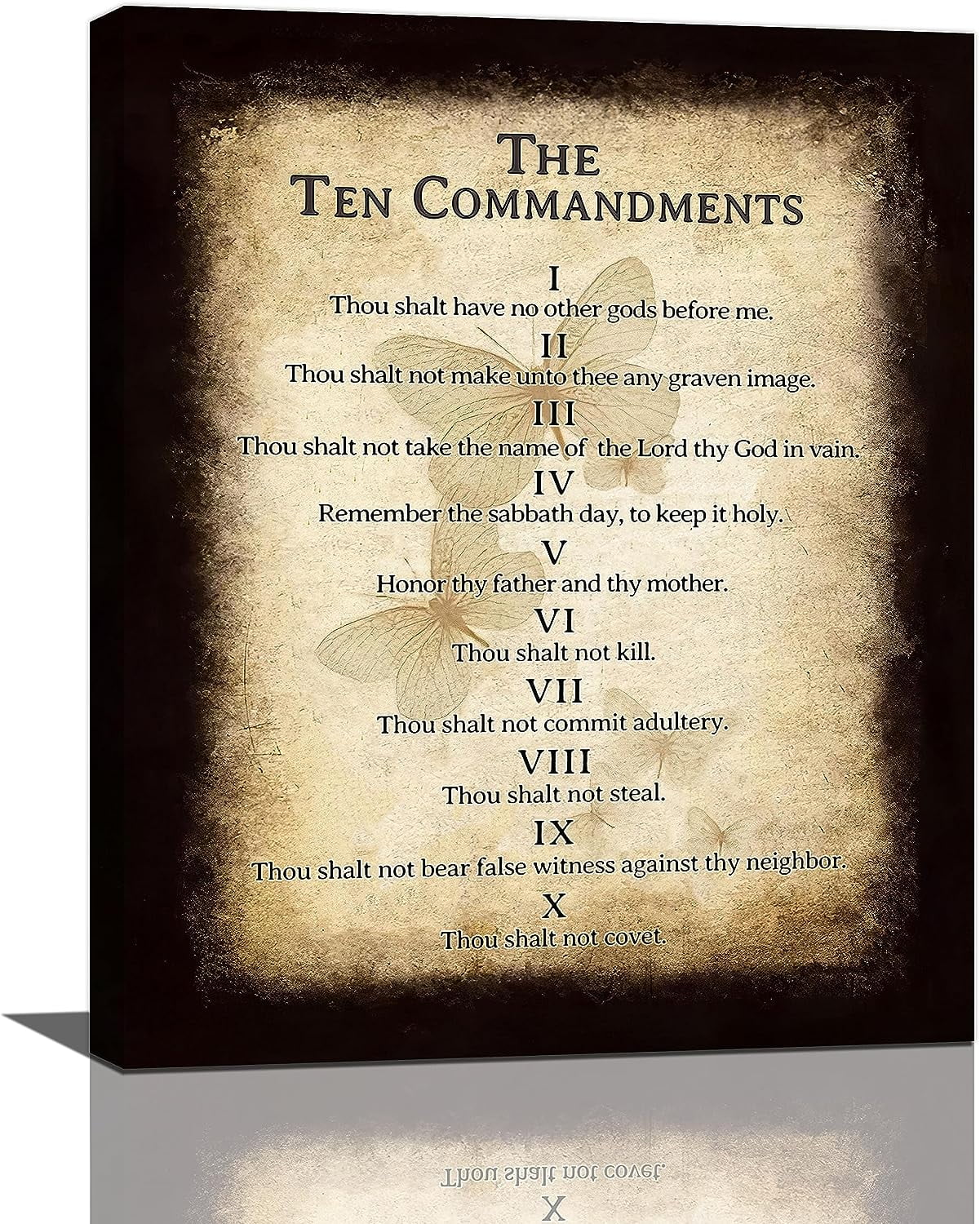 10 Commandments Wall Art Bible Verses Pictures Wall Decor The Ten ...