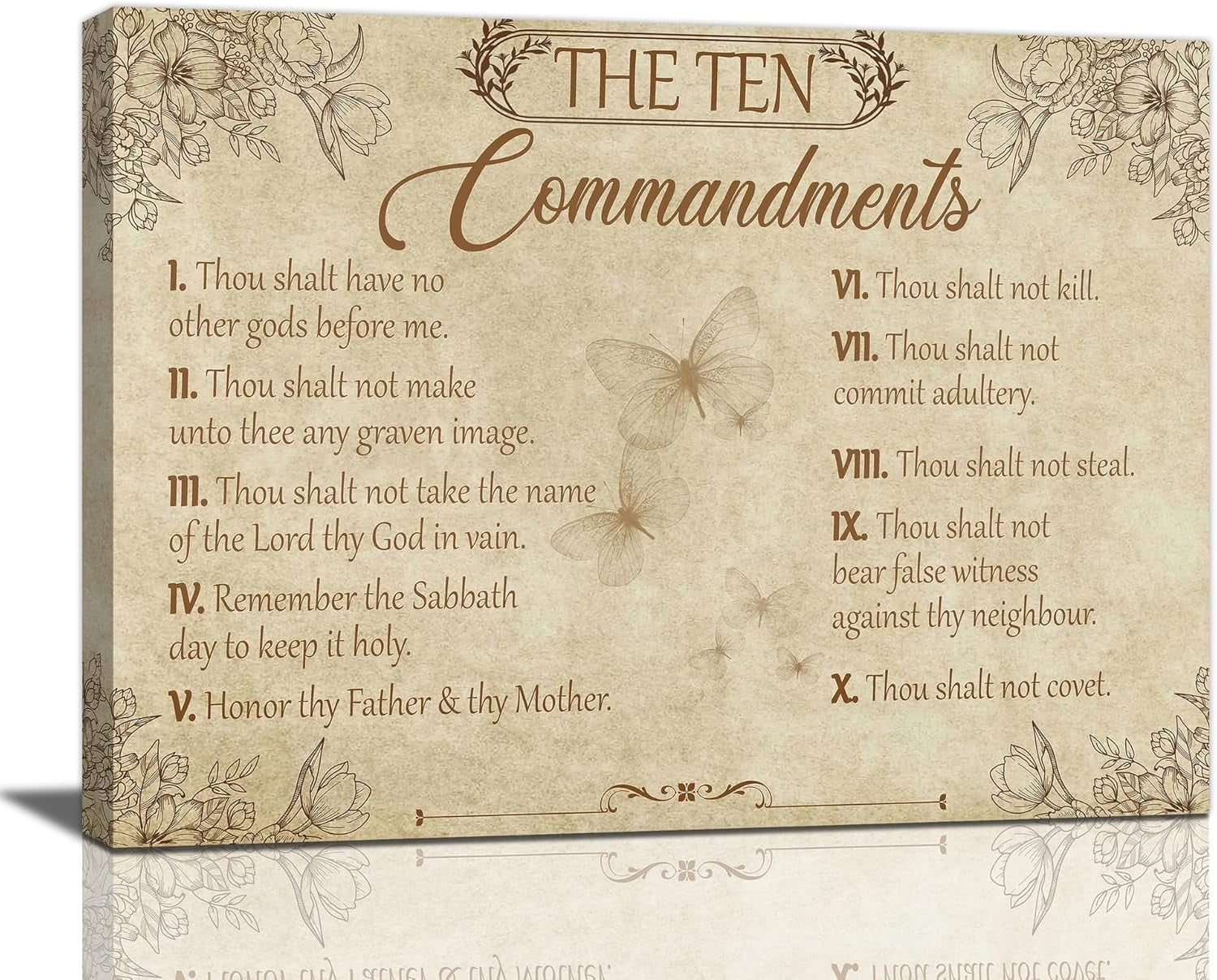10 Commandments Wall Art Ten Commandments Canvas Prints Bible Verse ...