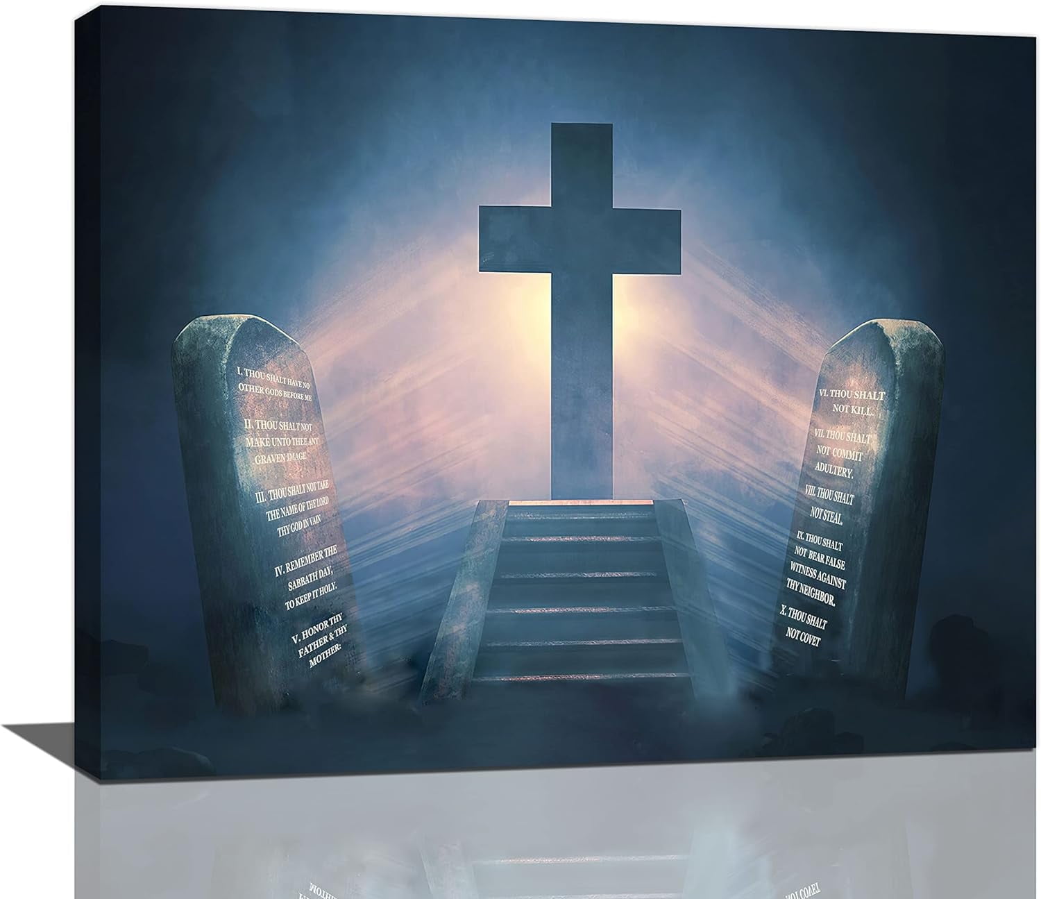 10 Commandments Wall Art Ten Commandments Pictures Wall Decor God Bible ...