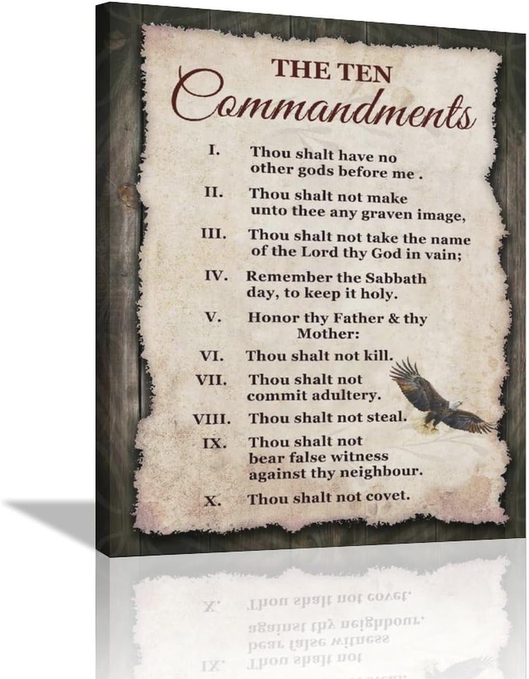 10 Commandments Wall Art Vintage Ten Commandments Pictures Wall Decor ...