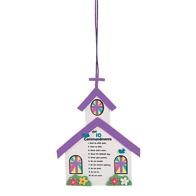 Fun Express 10 Commandments for Kids Craft Kit, 12 Pieces, Sunday ...