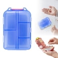 10-Compartment Double-Layer Pill Organizer, Portable Detachable PP ...