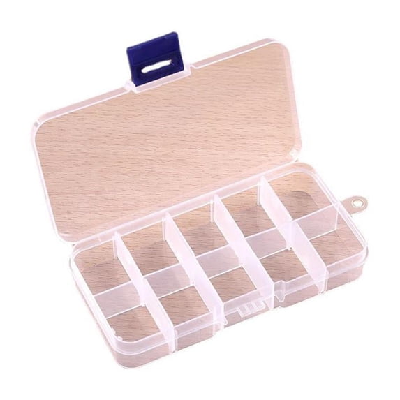 10 Compartments Plastic Box Case for Jewelry Bead Storage Container ...