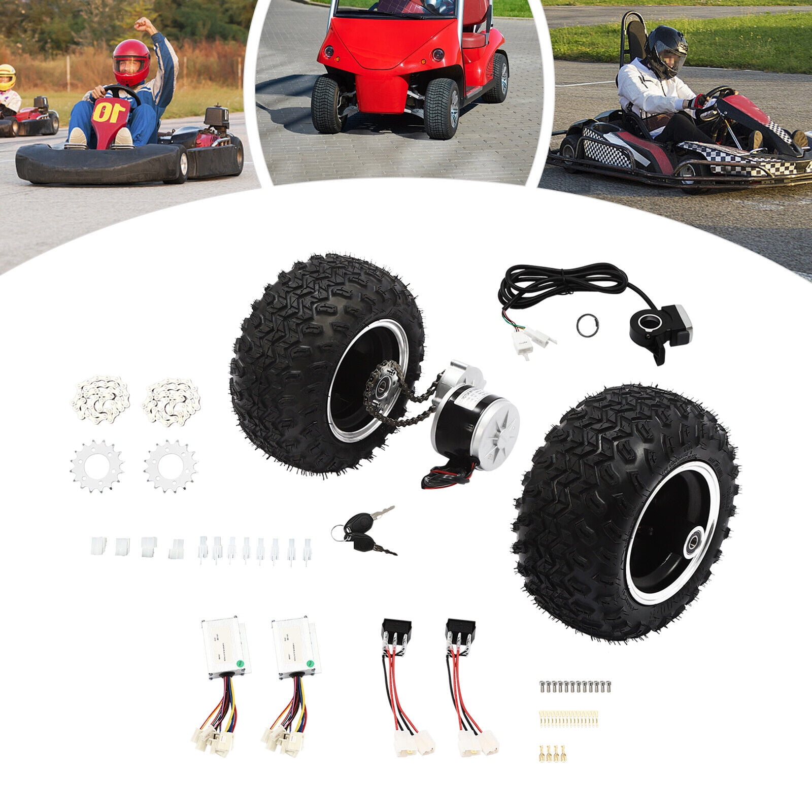 10" Complet Motor Conversion Kit 24V 250W Double Wheel for Electric ...