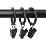 10 Count 1-Inch Curtain Rings with Clip for Windows, - Walmart.com