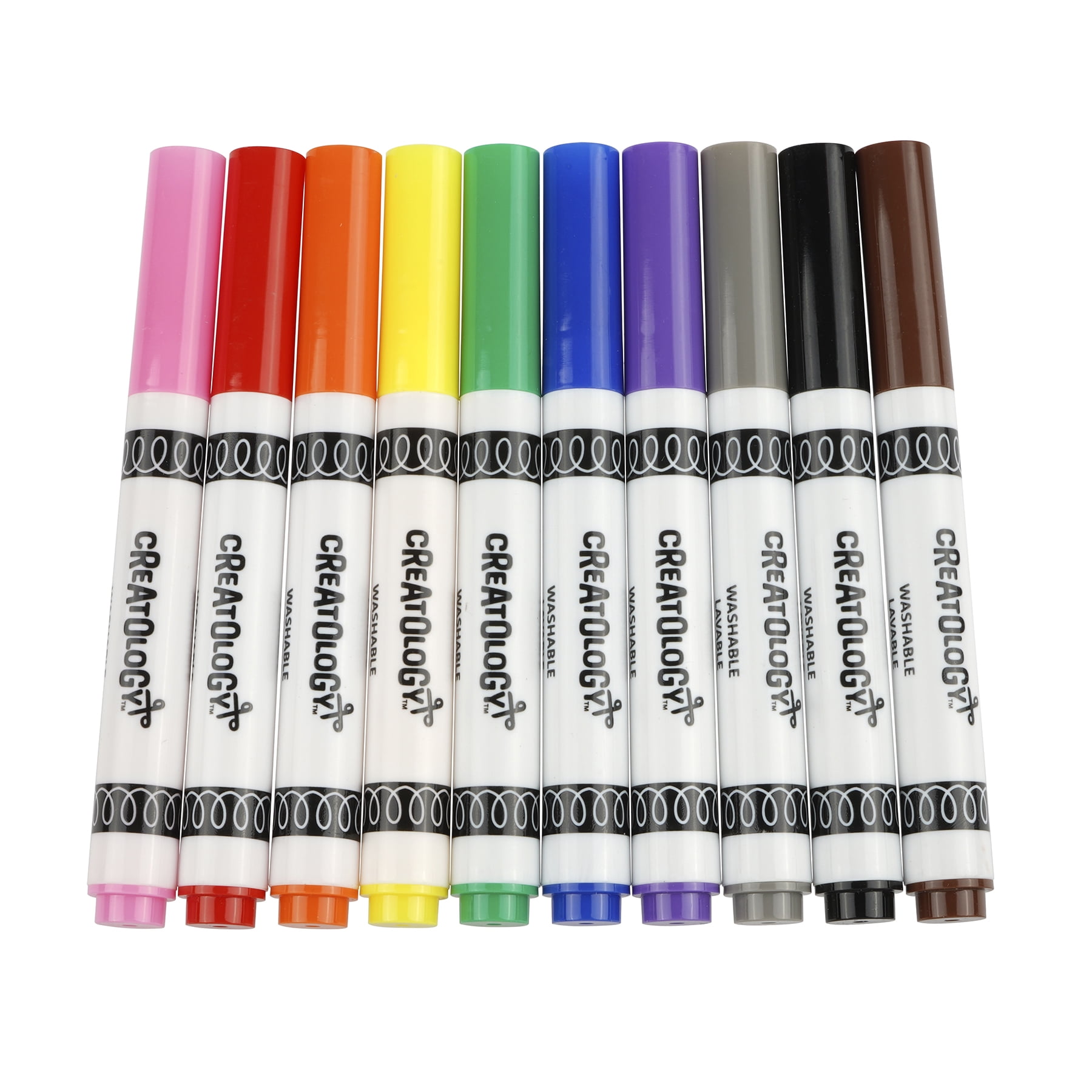 10 Count (120 total) Primary Broad Line Washable Markers by Creatology ...