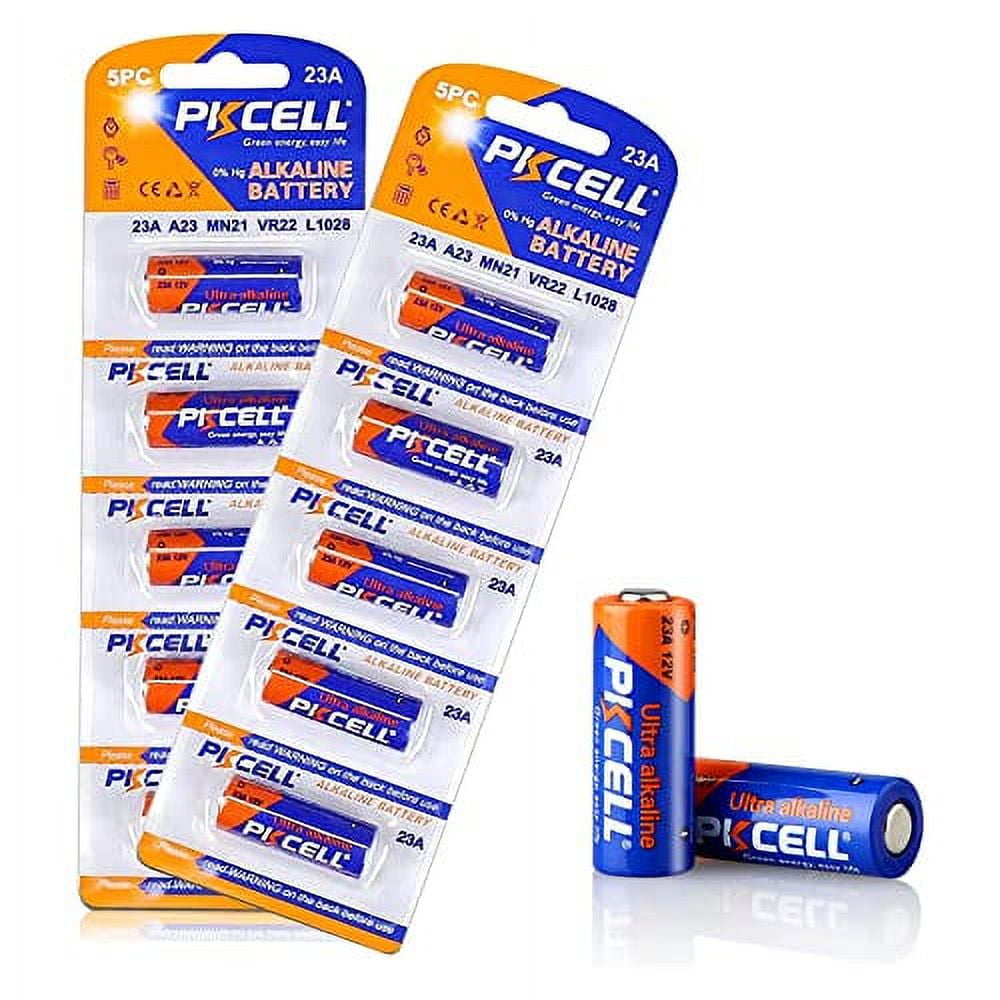 10-Count 23A 12 Volt Battery, A23 Battery for Garage Door Openers ...