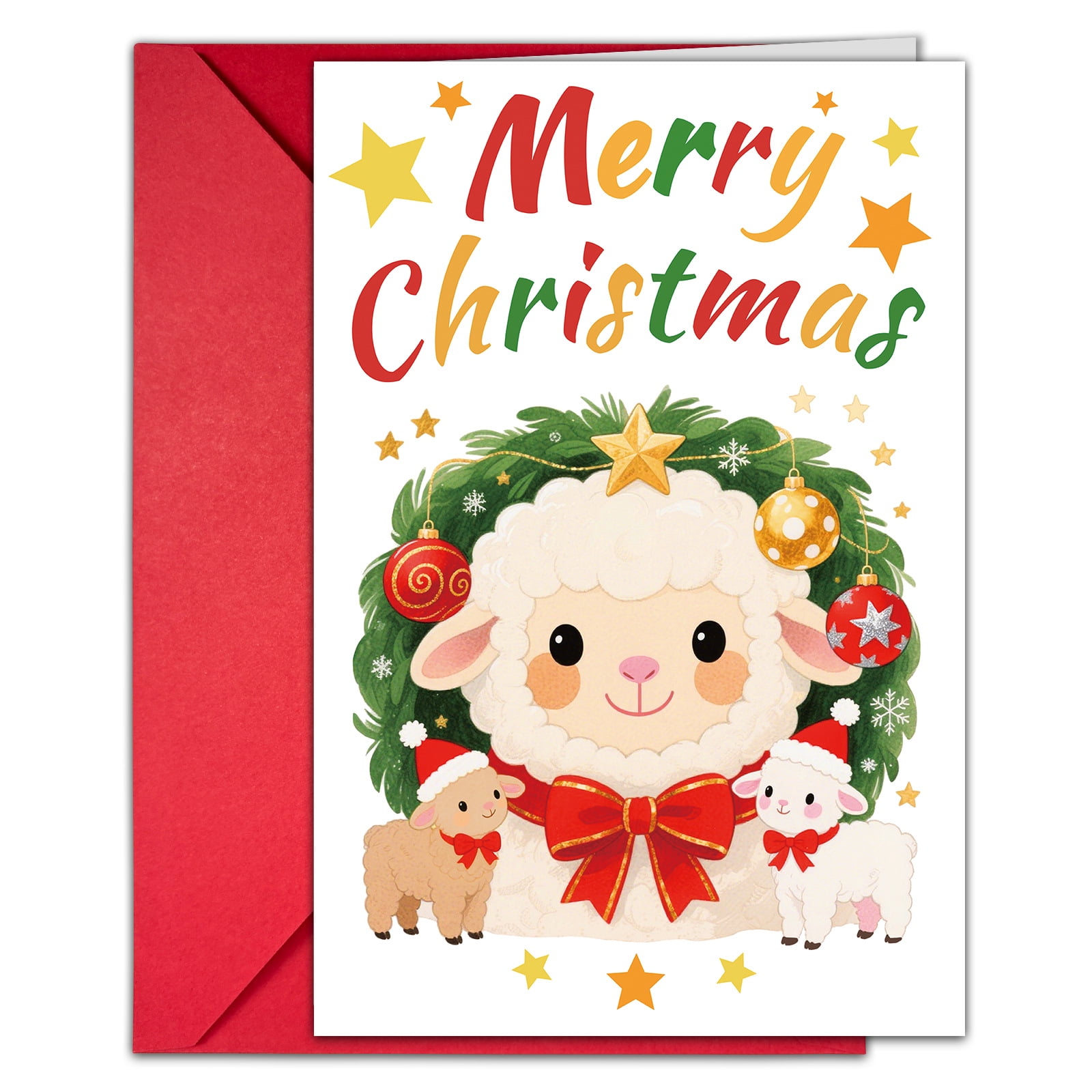 10-Count Christmas Greeting Cards And Envelopes Set, 10 Unique And ...