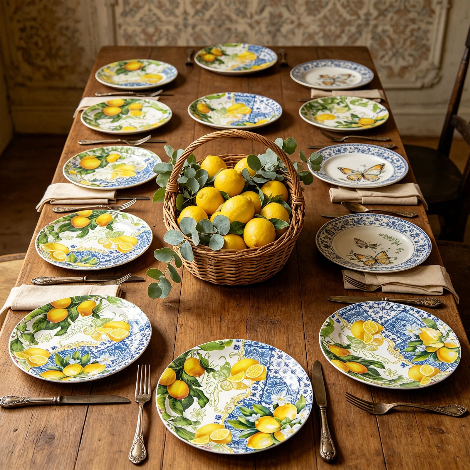 10 Count Lemon Themed Heavy Duty Disposable Paper Plates for Birthday ...