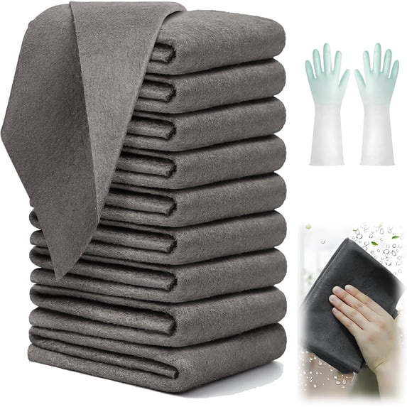 10 Counts Magic Cleaning Cloth, Reuseable Thickened Streak Free Magic ...