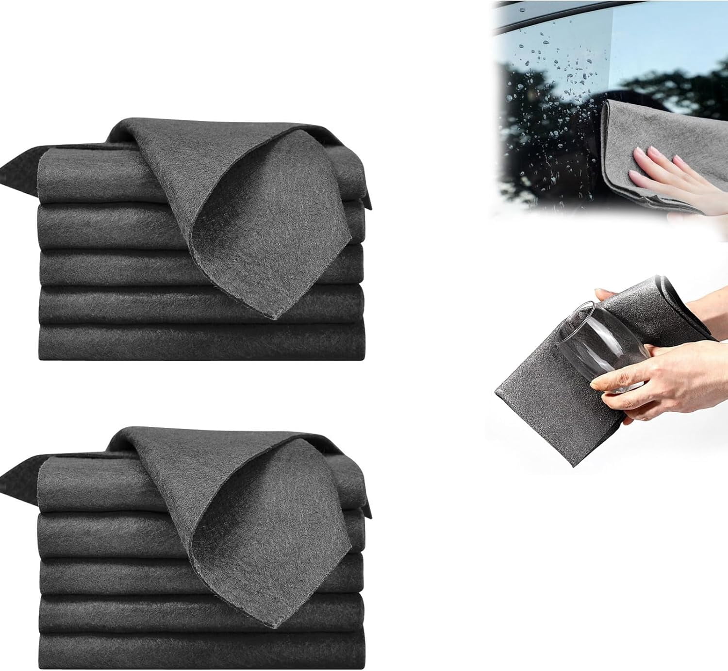 10 Counts Magic Cleaning Cloth, Reuseable Thickened Streak Free Magic ...