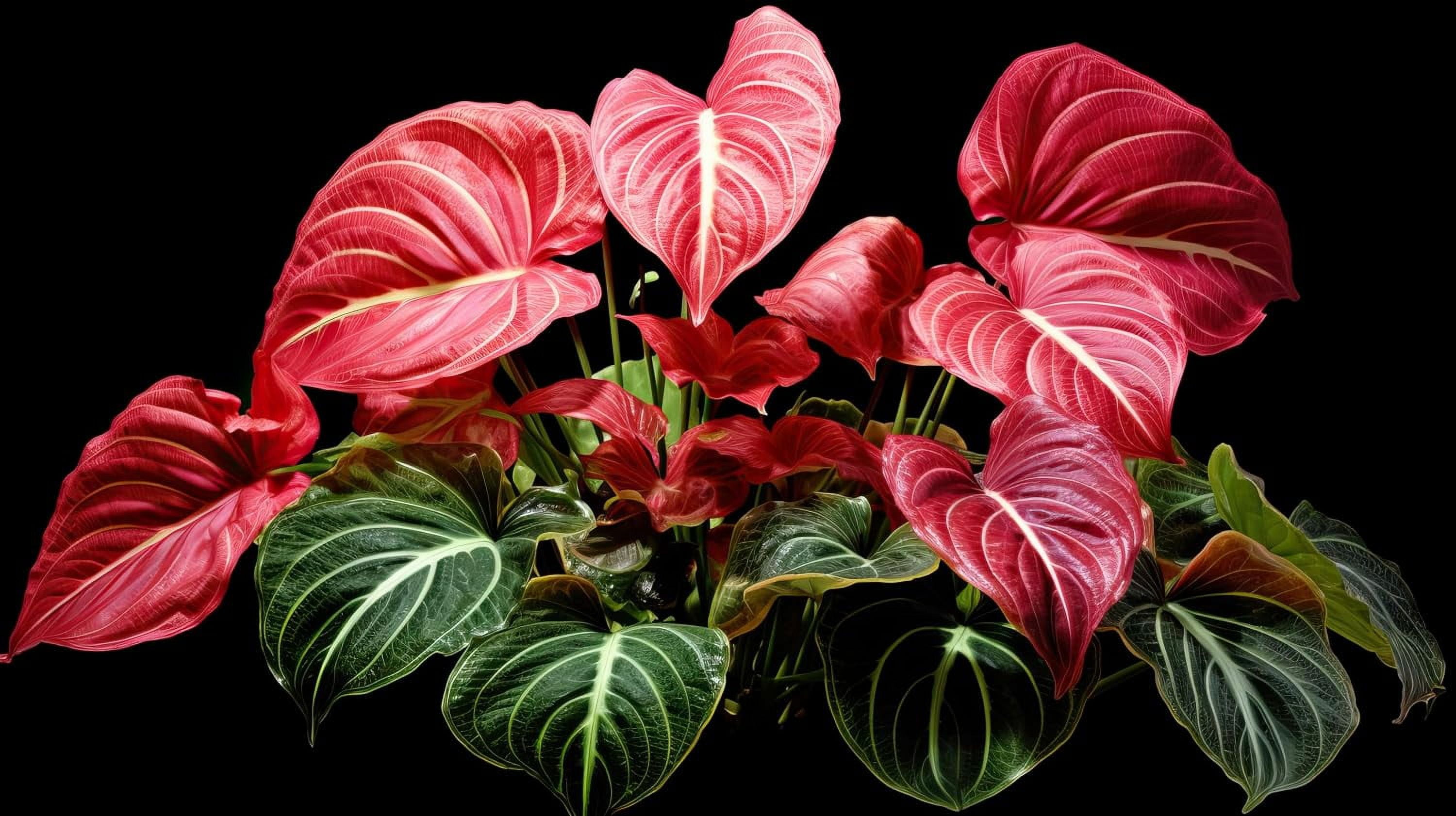 10 Crimson Skye Caladium Bulbs for Planting - Perennial Hosta, Elephant ...