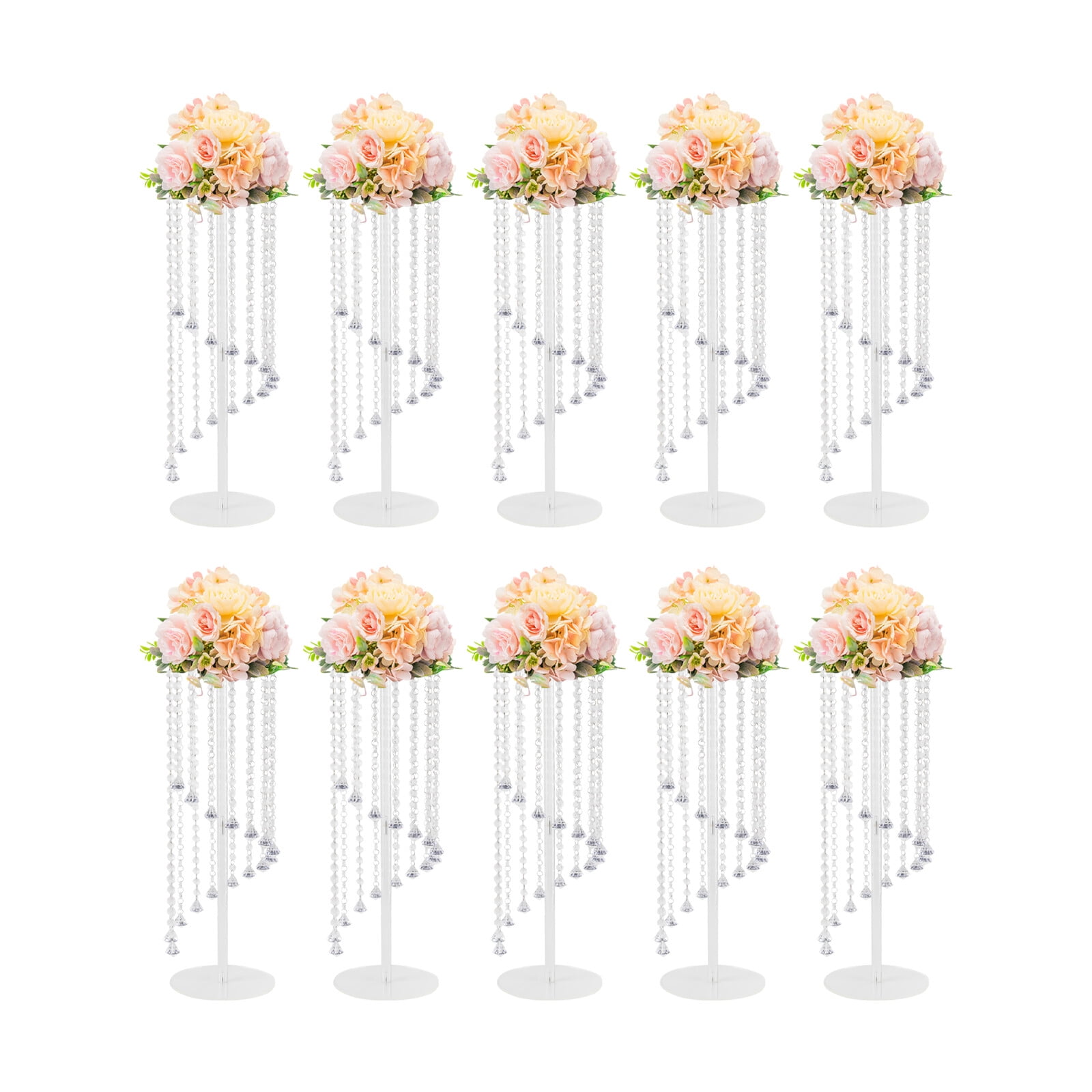 10*Crystal Grand Wedding Flower Stand 60cm Tall Centerpiece Stand ...