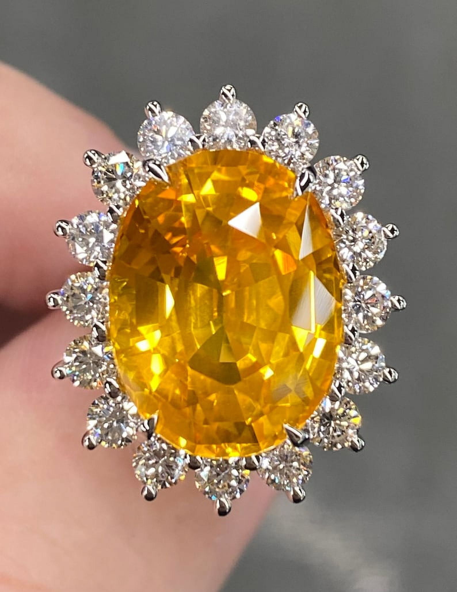 10 Ctw Vivid Golden Yellow Ceylon Sapphire Pukhraj Gemstone 925 ...