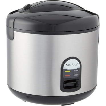 6-Cup (12 Cup Cooked) Rice Cooker / Stainless - Walmart.com