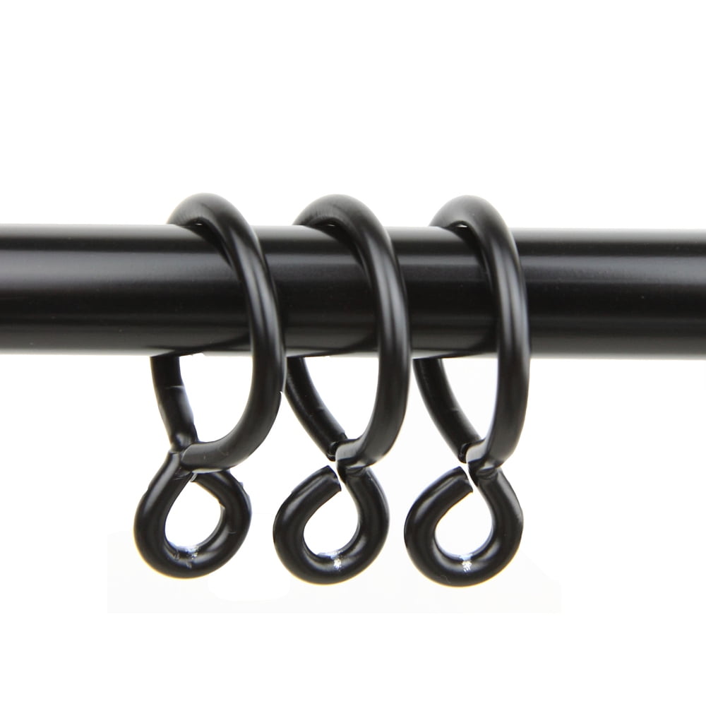 10 Curtain Eyelet Rings 1 Inch I.D. Black - Walmart.com