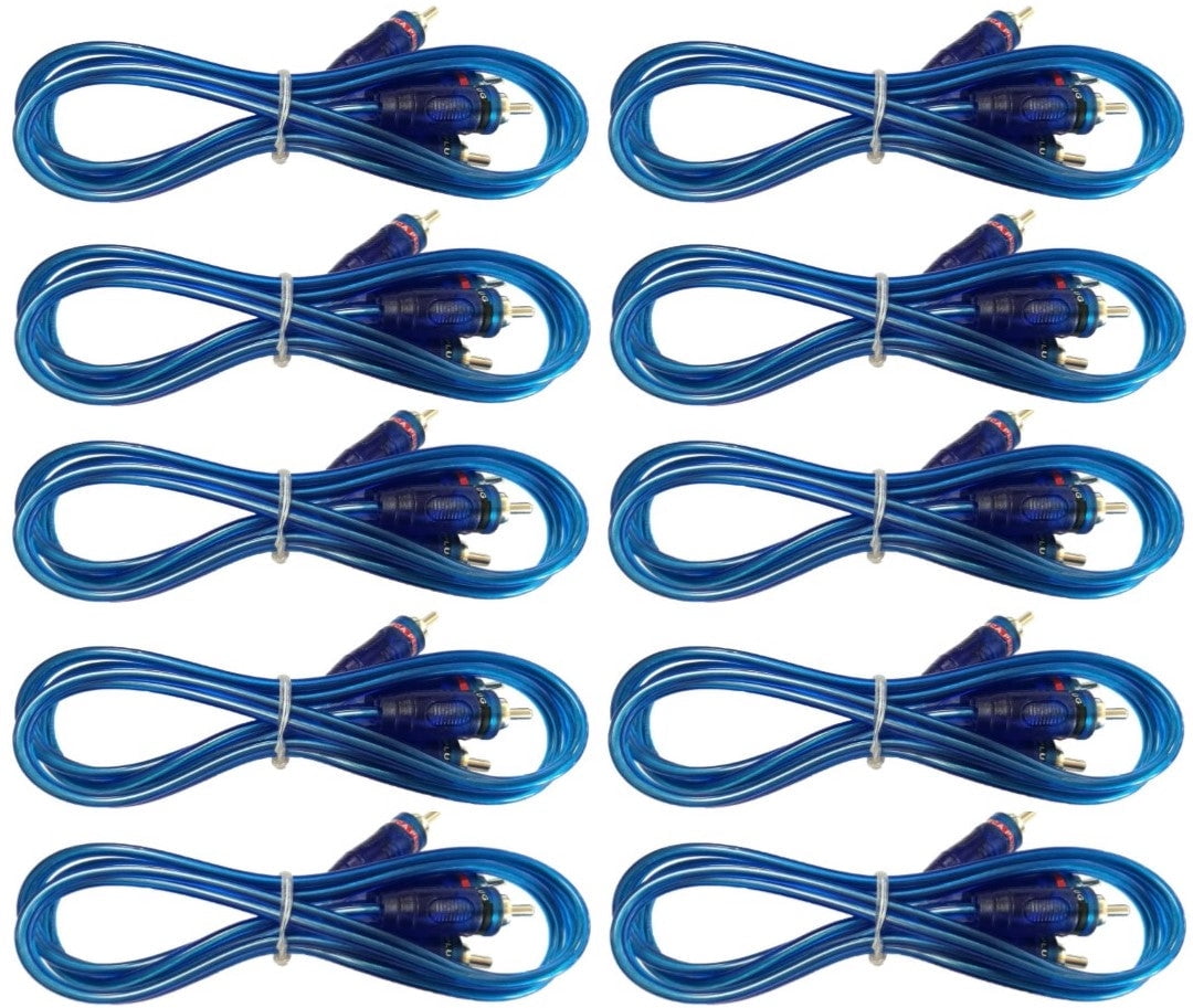 10 DC Sound RCA3B RCA to RCA 2 Ch Male 3 Feet Interconnect HiFi Audio ...