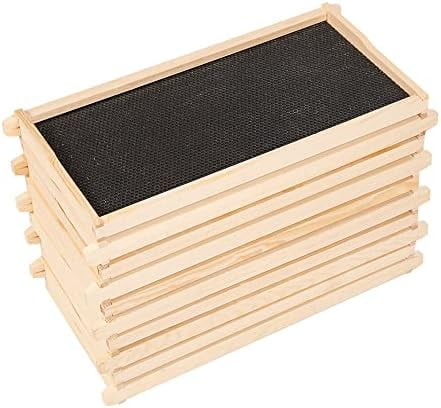 10- Deep Brood Box Wooden Beehive Frames and Beeswax Dipped Foundations ...