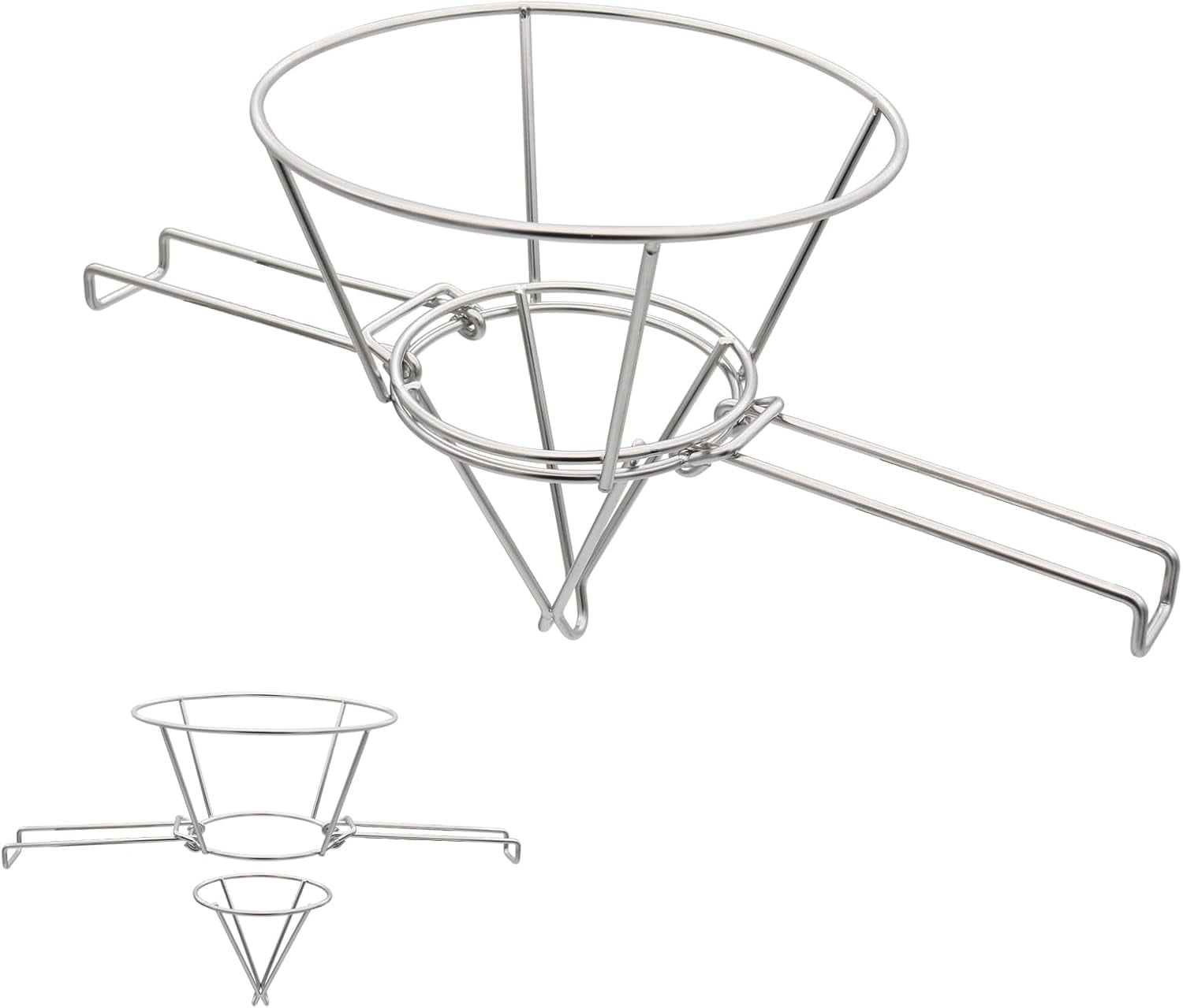 10" Deep Fryer Oil Filter Stand. Features folding arms for easy storage ...