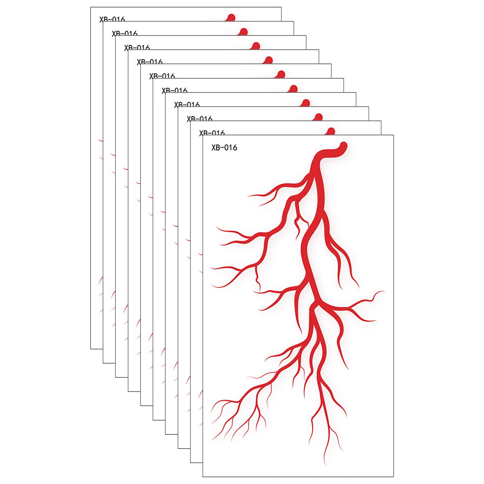 10 Designs Raised Vein Texture Fake Skin Decals Safe Temporary for ...