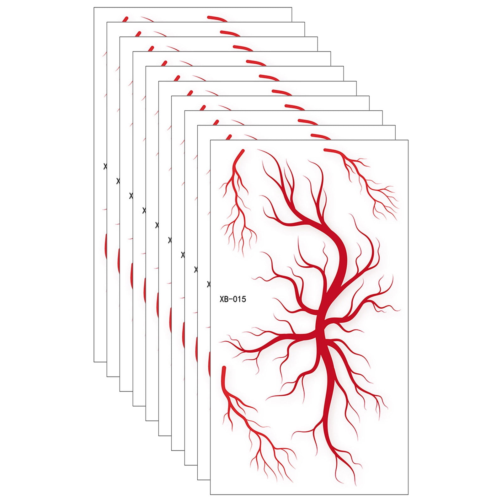10 Designs Raised Vein Texture Fake Skin Decals Safe Temporary for ...