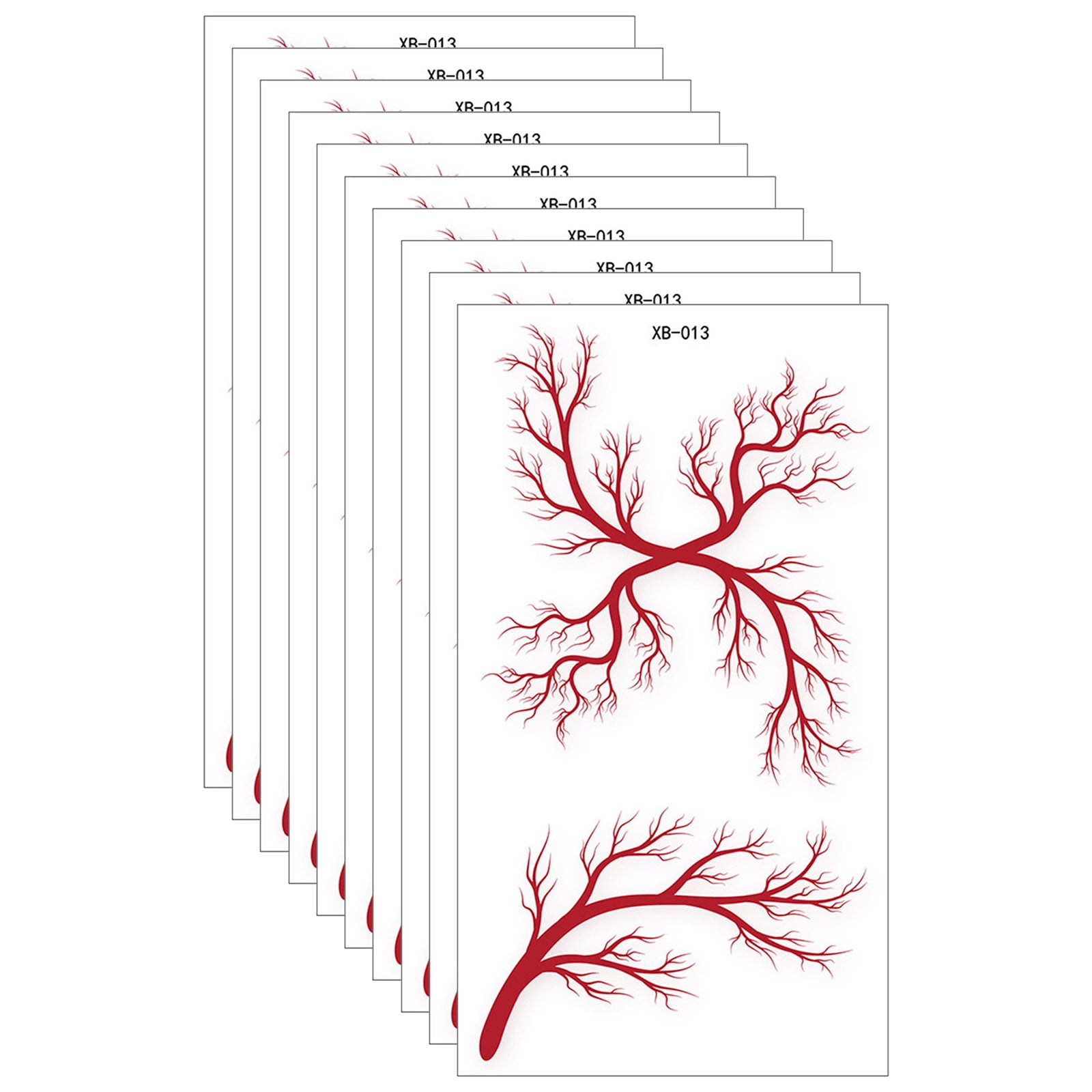 10 Designs Raised Vein Texture Fake Skin Decals Safe Temporary for ...