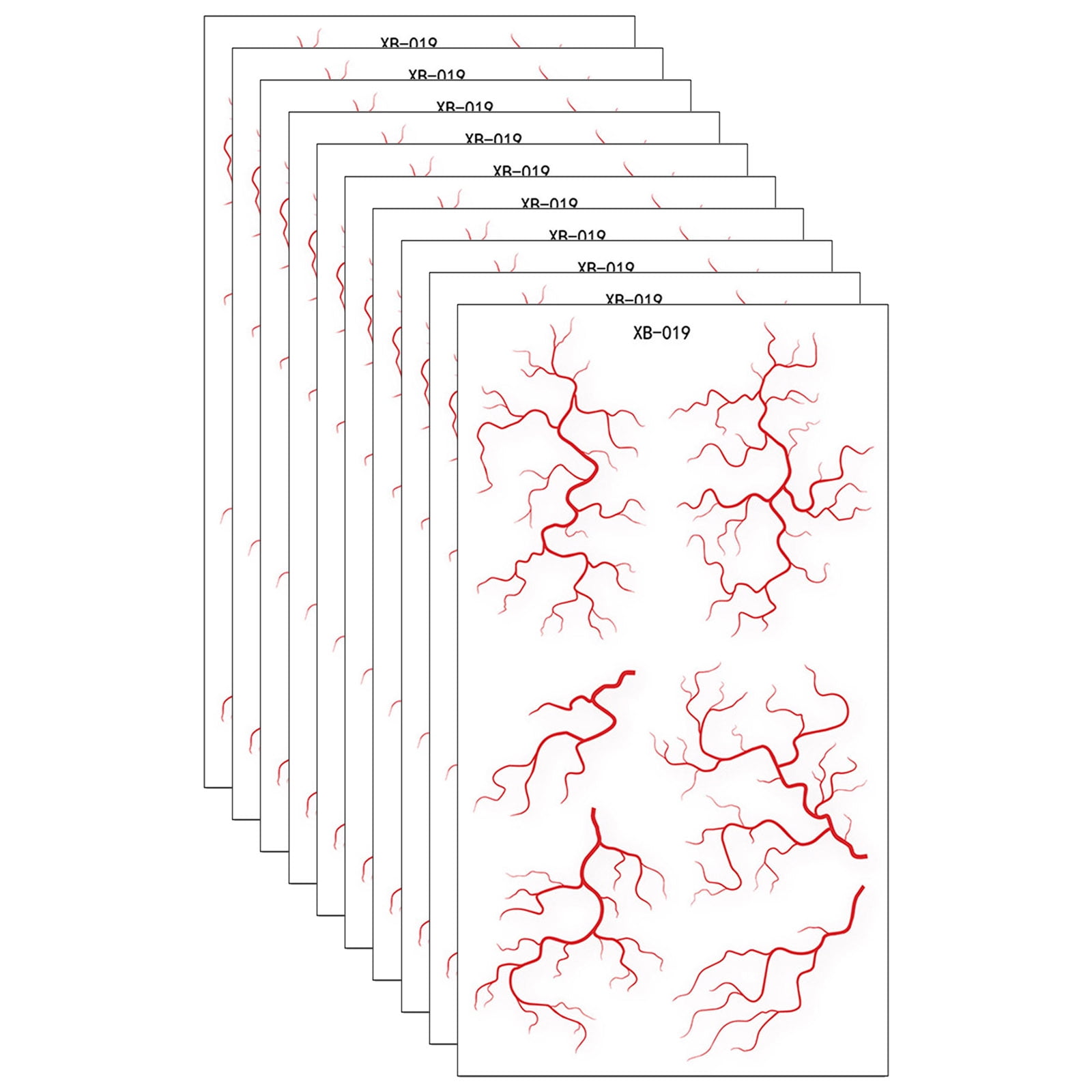 10 Designs Raised Vein Texture Fake Skin Decals Safe Temporary for ...