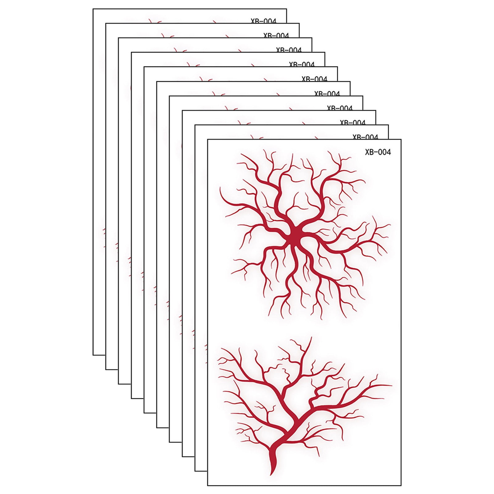 10 Designs Raised Vein Texture Fake Skin Decals Safe Temporary for ...