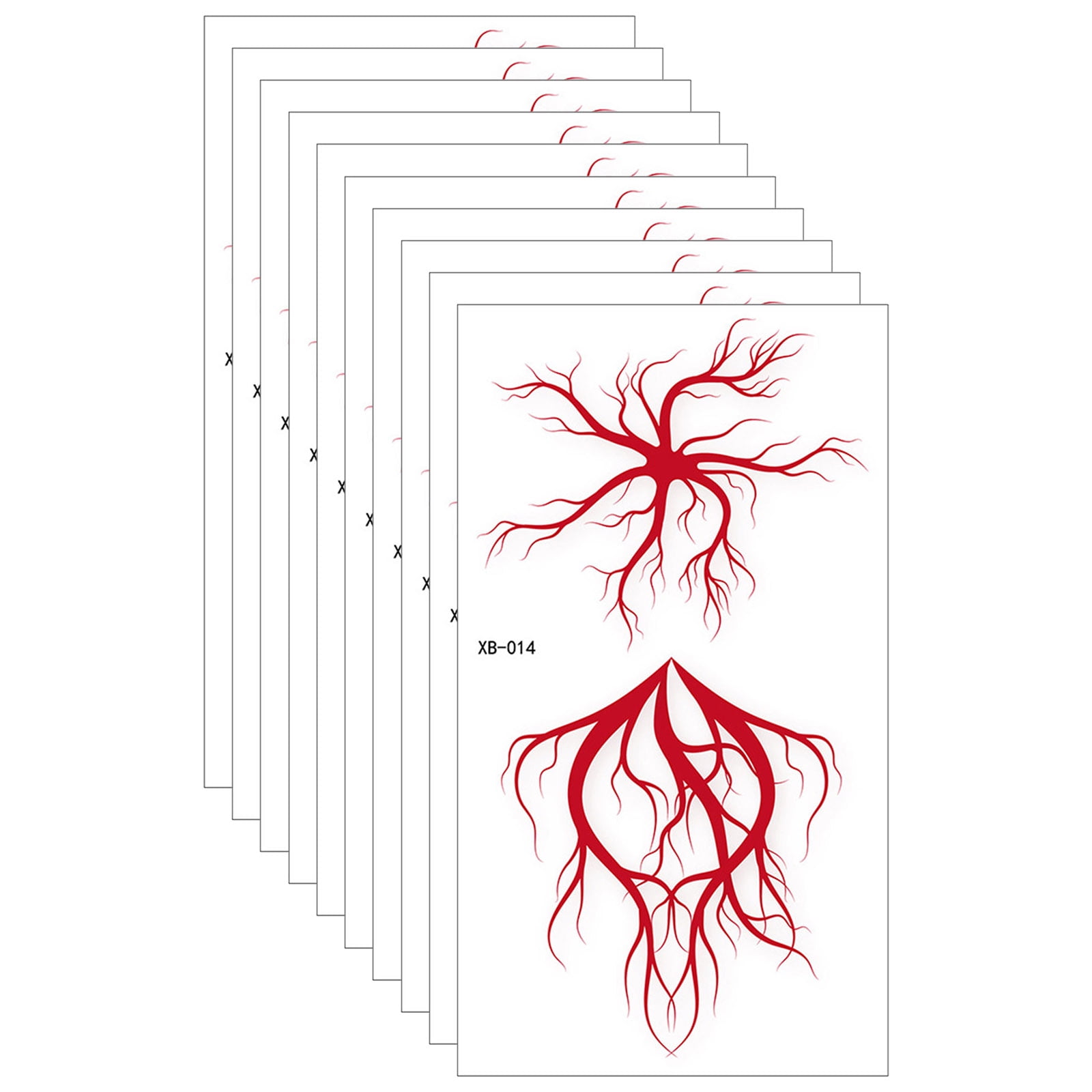 10 Designs Raised Vein Texture Fake Skin Decals Safe Temporary for ...